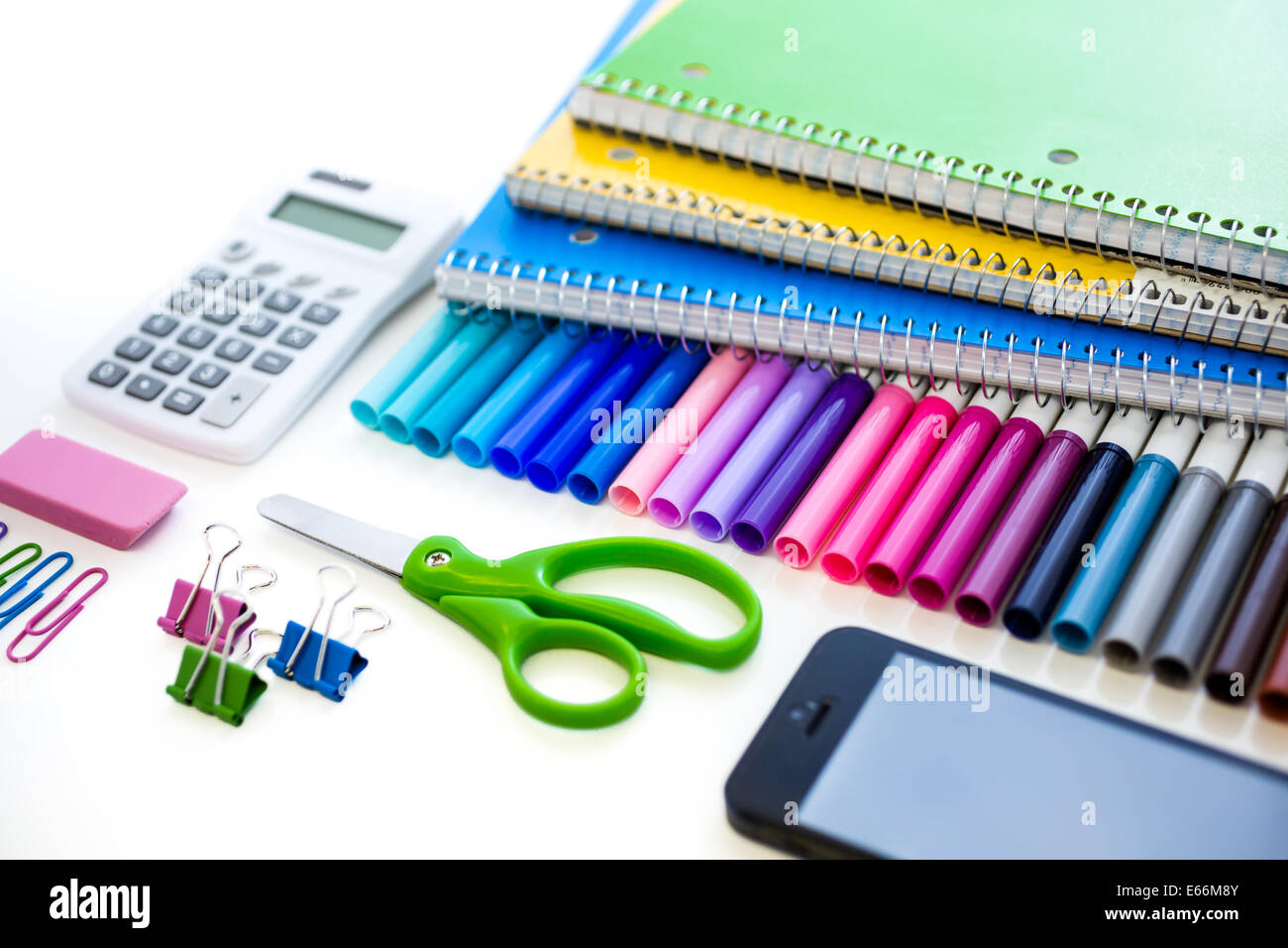 New school supplies prepared for new school year Stock Photo - Alamy