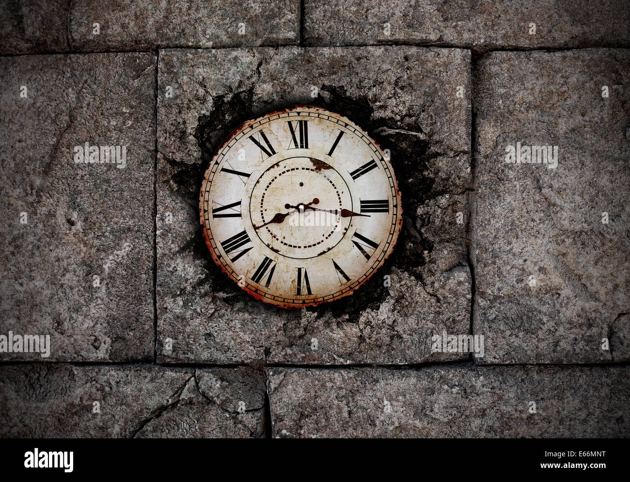 Antique Stone Clock On Wall High Resolution Stock Photography and ...