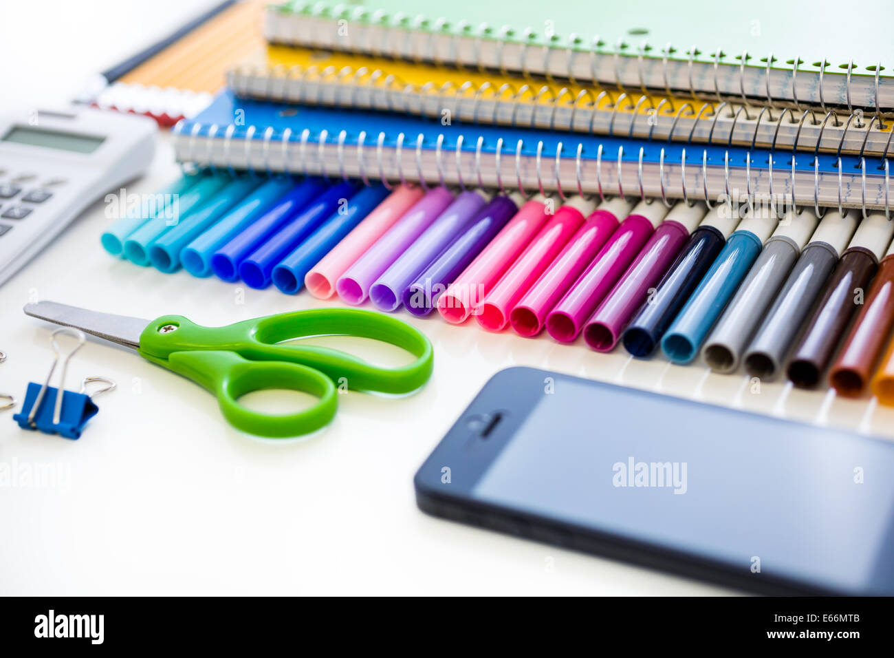 New school supplies prepared for new school year Stock Photo - Alamy