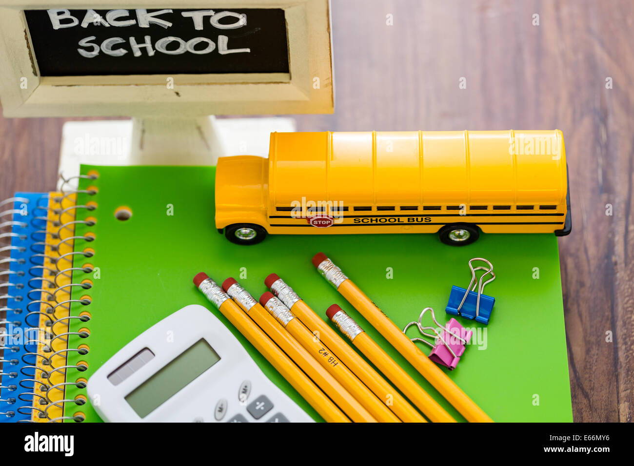 New school supplies prepared for new school year Stock Photo - Alamy