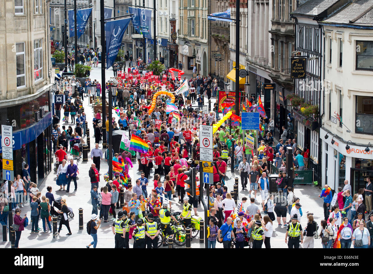 Cardiff, Wales, UK. 16th Aug, 2014. The 2014 Pride Cymru LGBT Mardi ...