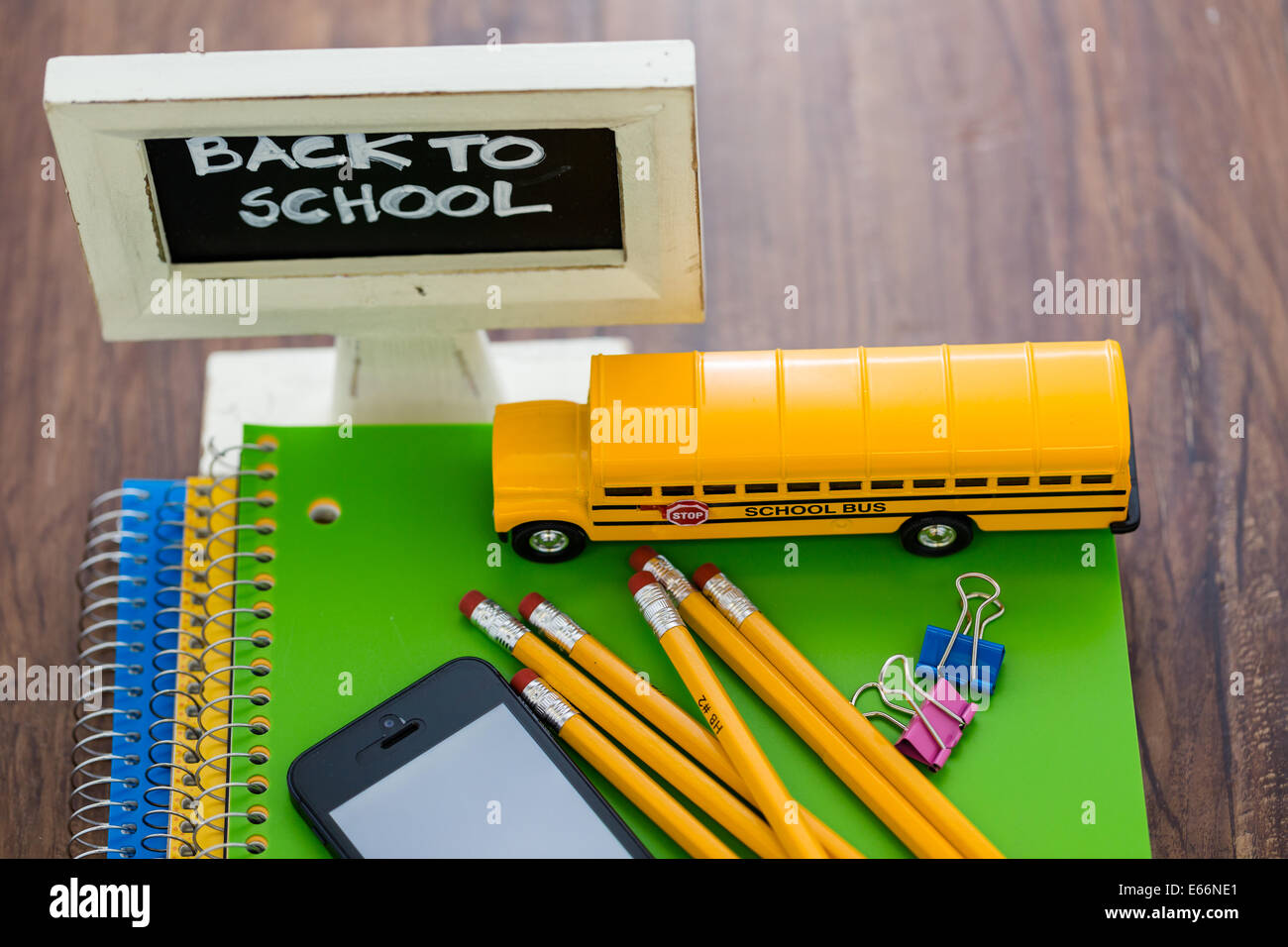 New school supplies prepared for new school year Stock Photo - Alamy