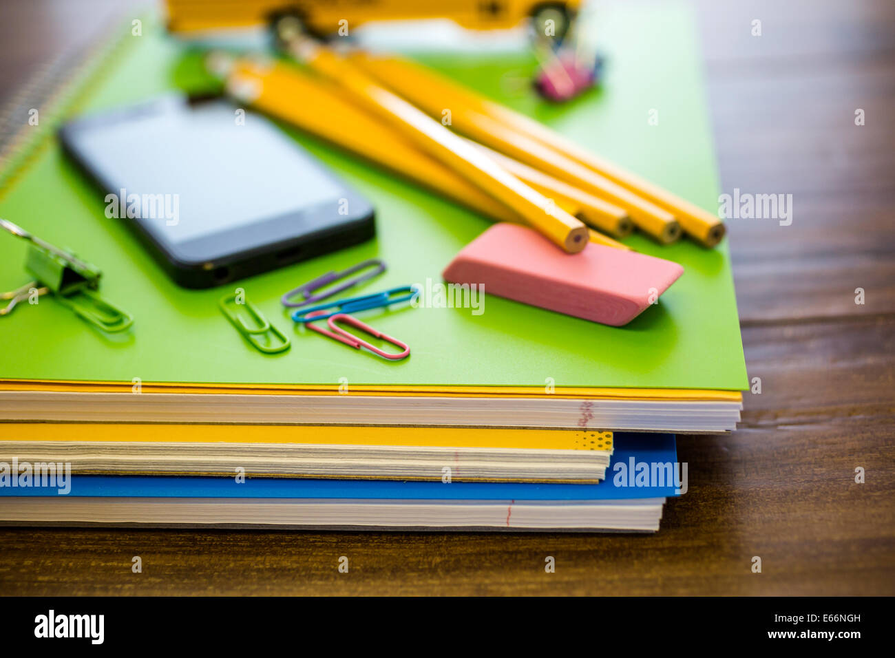 New school supplies prepared for new school year Stock Photo - Alamy