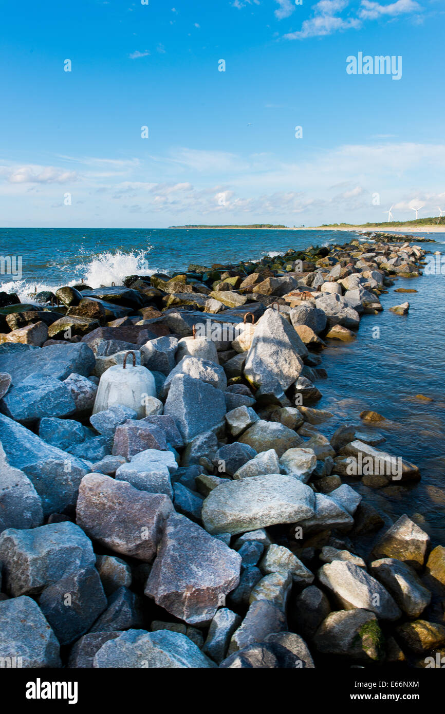 landscape - long breakwater, placed along the coast Stock Photo - Alamy