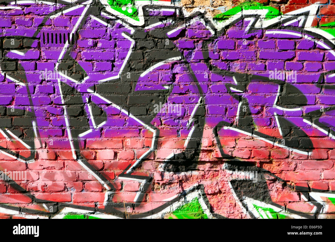 Graffiti Brick Wall Wallpaper