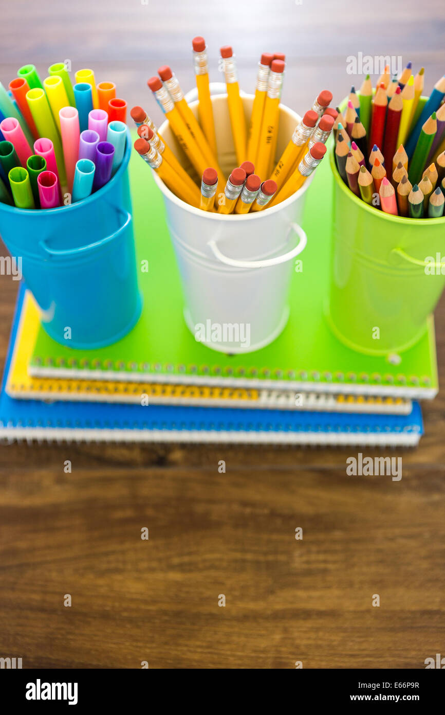 New school supplies prepared for new school year Stock Photo - Alamy