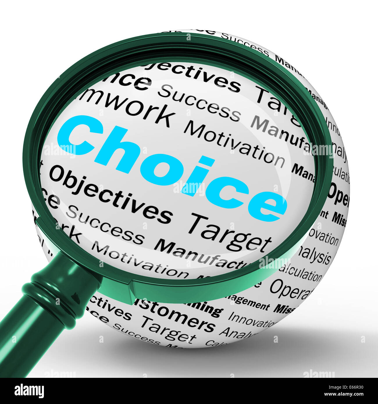Choice Magnifier Definition Showing Confusion Uncertainty Or Dilemma ...