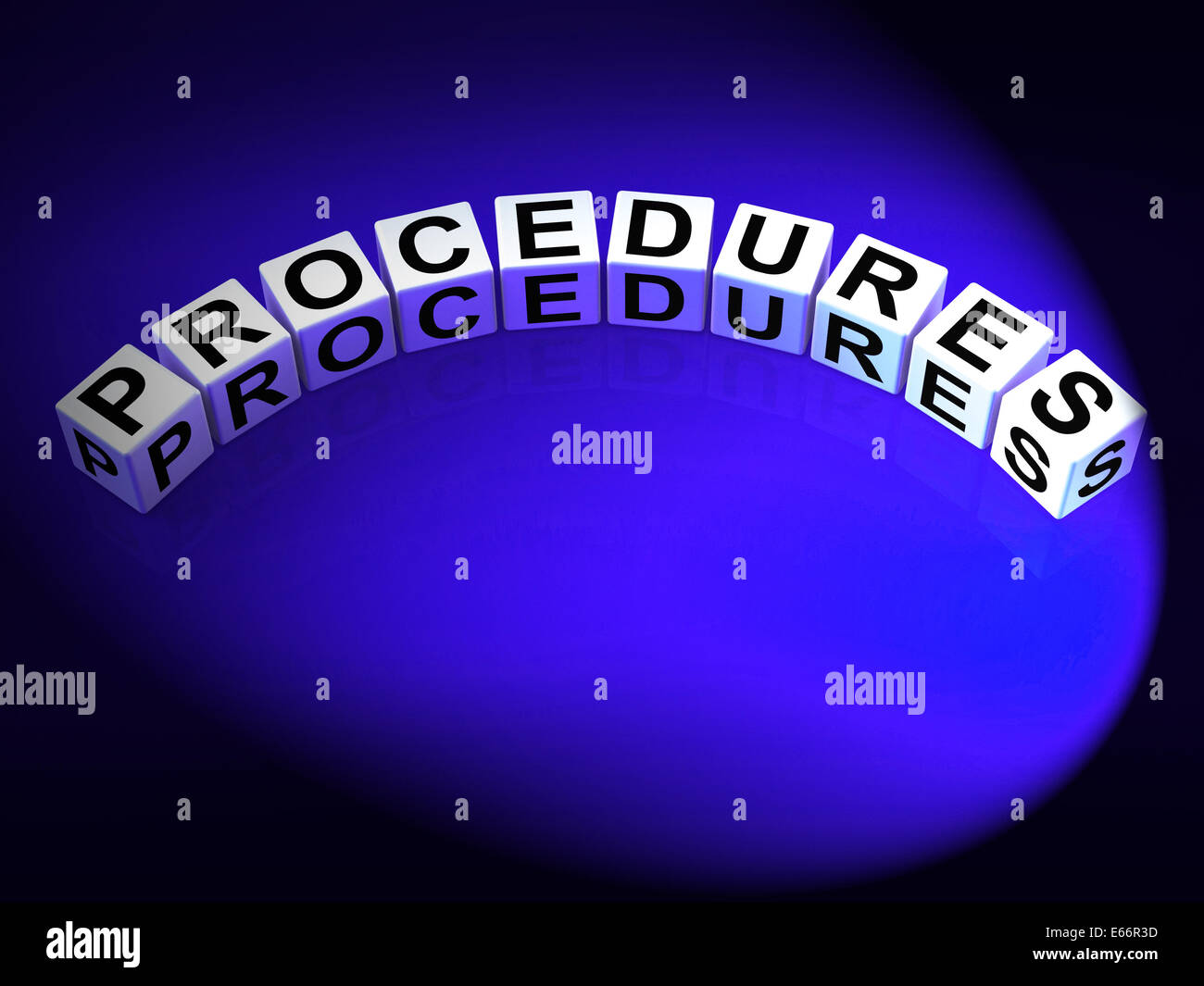 Procedures Dice Representing Strategic Process and Steps Stock Photo ...