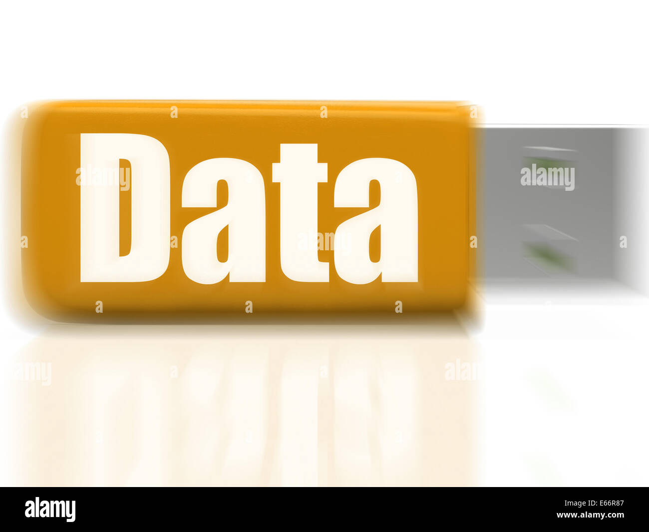 Data USB drive Showing Digital Information Files Storage And Dataflow ...