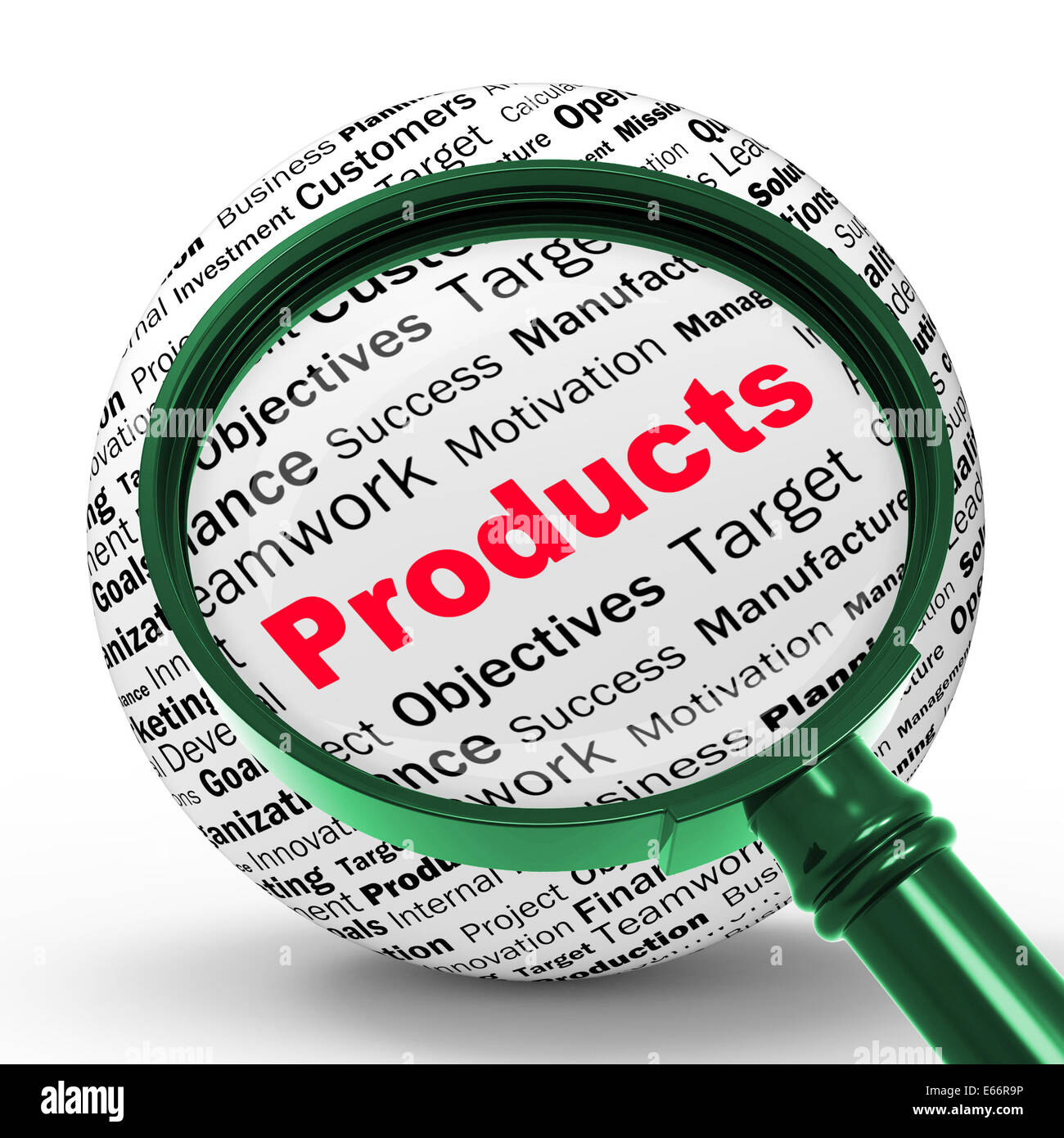 Products Magnifier Definition Showing Shopping Or Retail Purchases ...