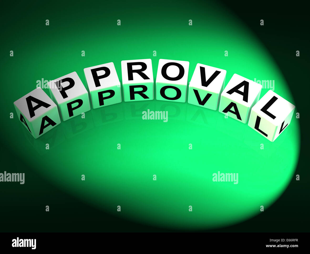Approval Dice Showing Validation Acceptance and Approved Stock Photo ...