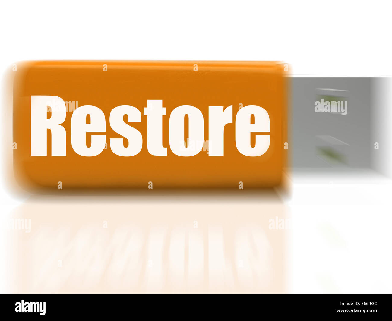 Restore USB drive Showing Data Security Backup And Restoration Stock ...