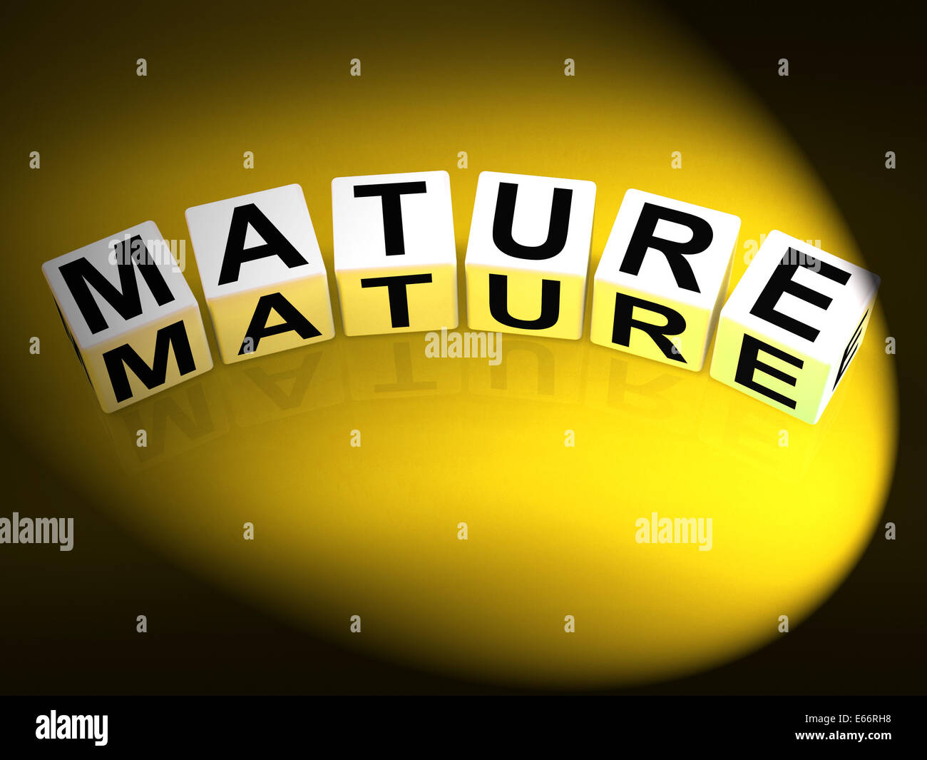 Mature Dice Meaning Maturation Growth and Development Stock Photo - Alamy