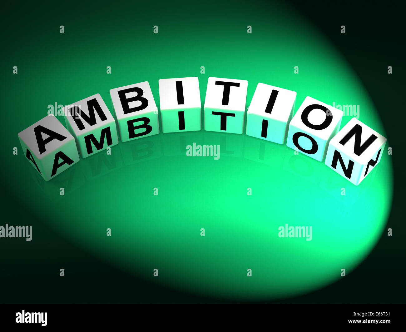 Ambition Dice Showing Targets Ambitions and Aspiration Stock Photo - Alamy