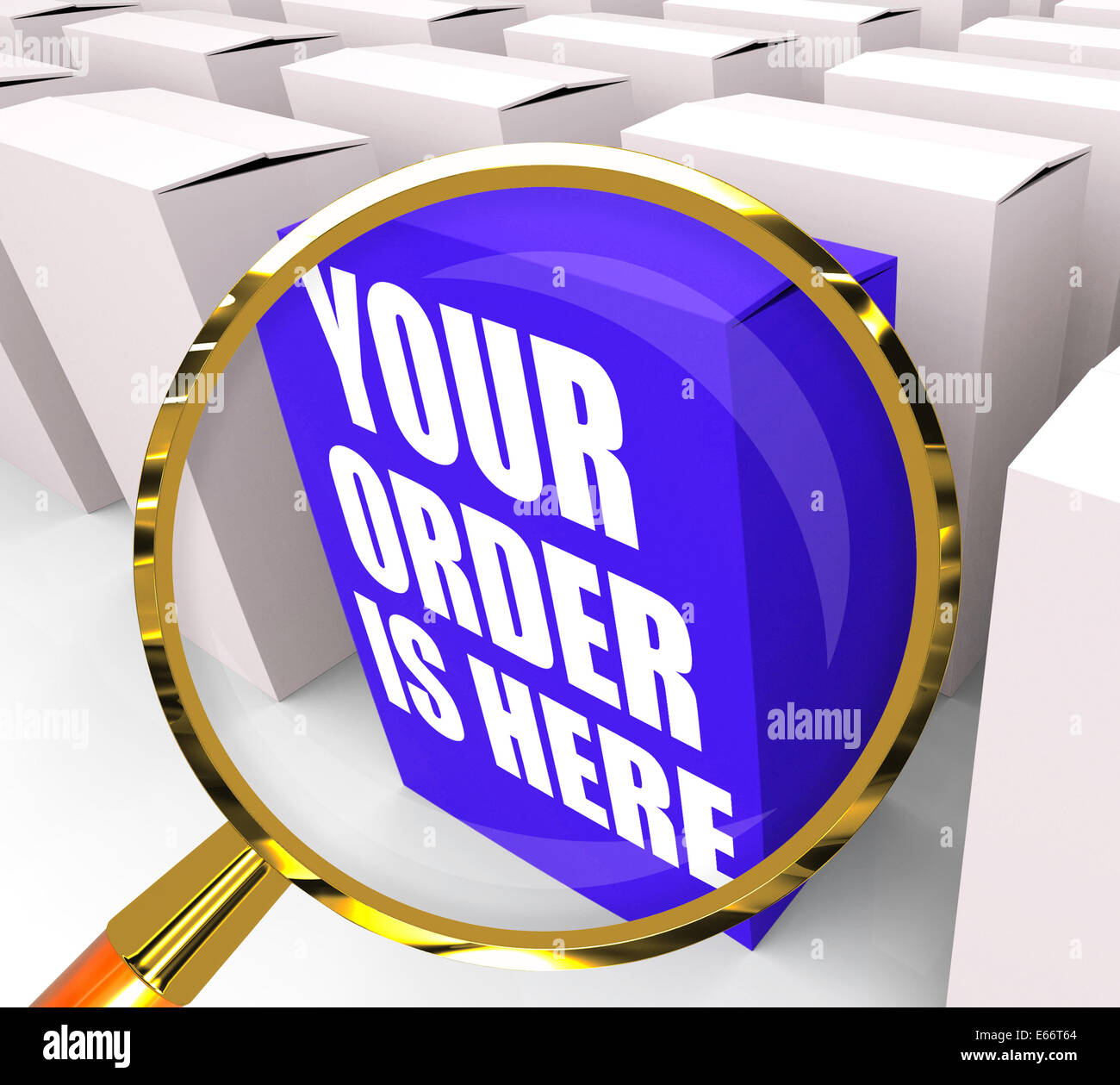 Your Order is Here Packet Showing Package Arrival Stock Photo - Alamy