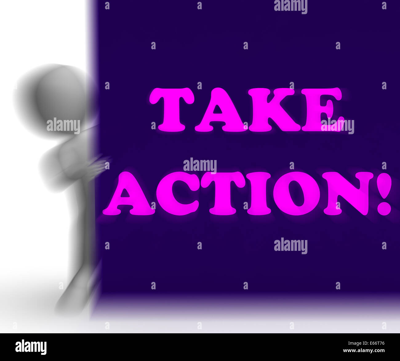 Take Action Placard Showing Inspirational Encouragement And Motivation ...