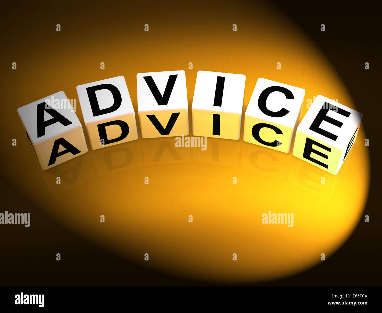 Advice Dice Indicating Direction Recommendation and Guidance Stock ...