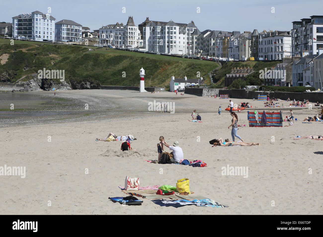 the large beach at port erin on the west coast of the isle of man Stock ...