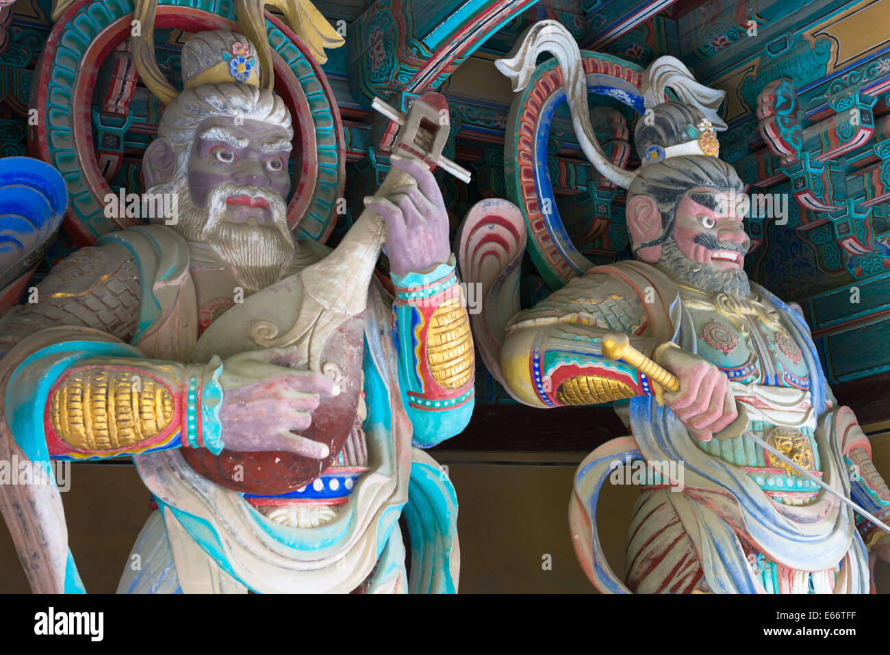 Temple guards at Pulguksa temple, Bulguksa Temple, Gyeongju, Kyongju ...