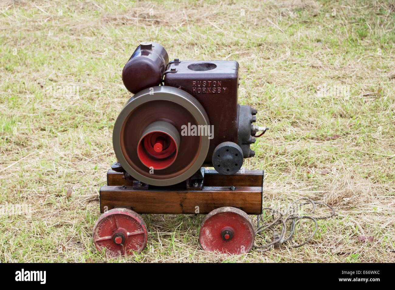 A Running Stationary Engine Made By Ruston Hornsby Stock Photo - Alamy