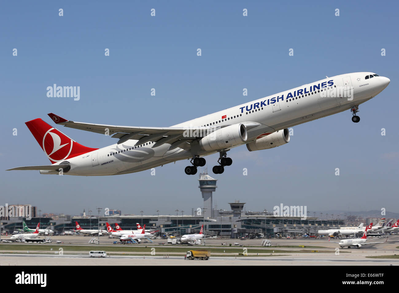 Istanbul, Turkey - May 15, 2014: A Turkish Airlines Airbus A330-300 ...