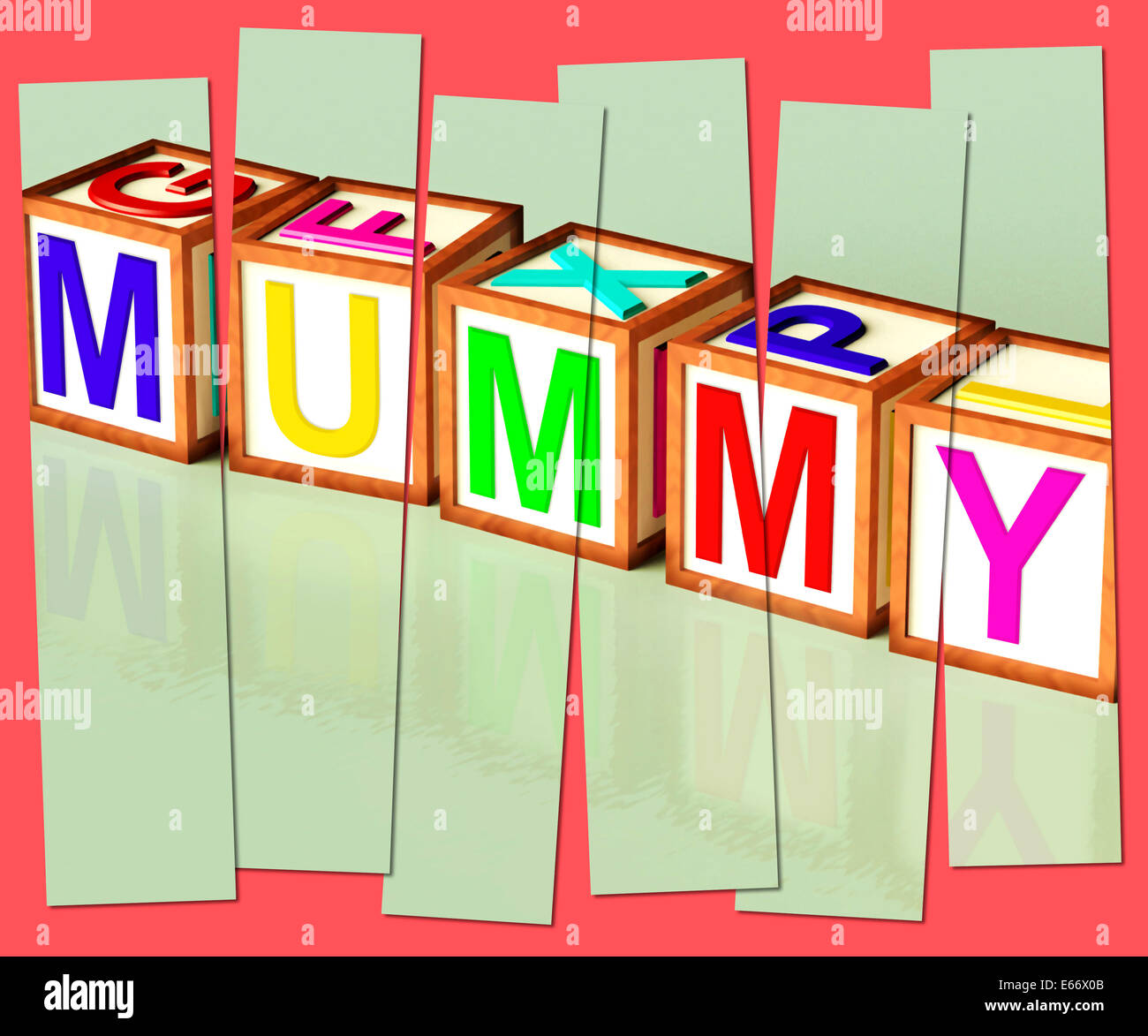 Mummy Word Meaning Mum Parenthood And Children Stock Photo - Alamy