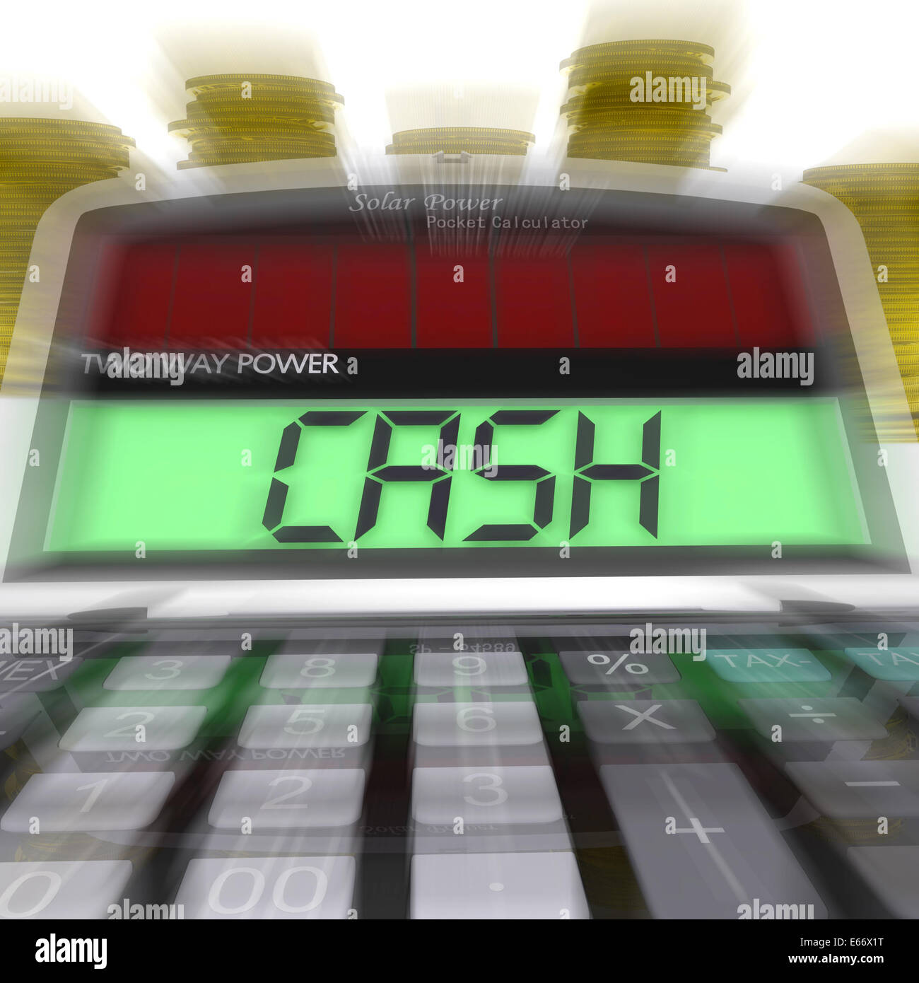 Cash Calculated Meaning Finances Savings Or Loan Stock Photo - Alamy