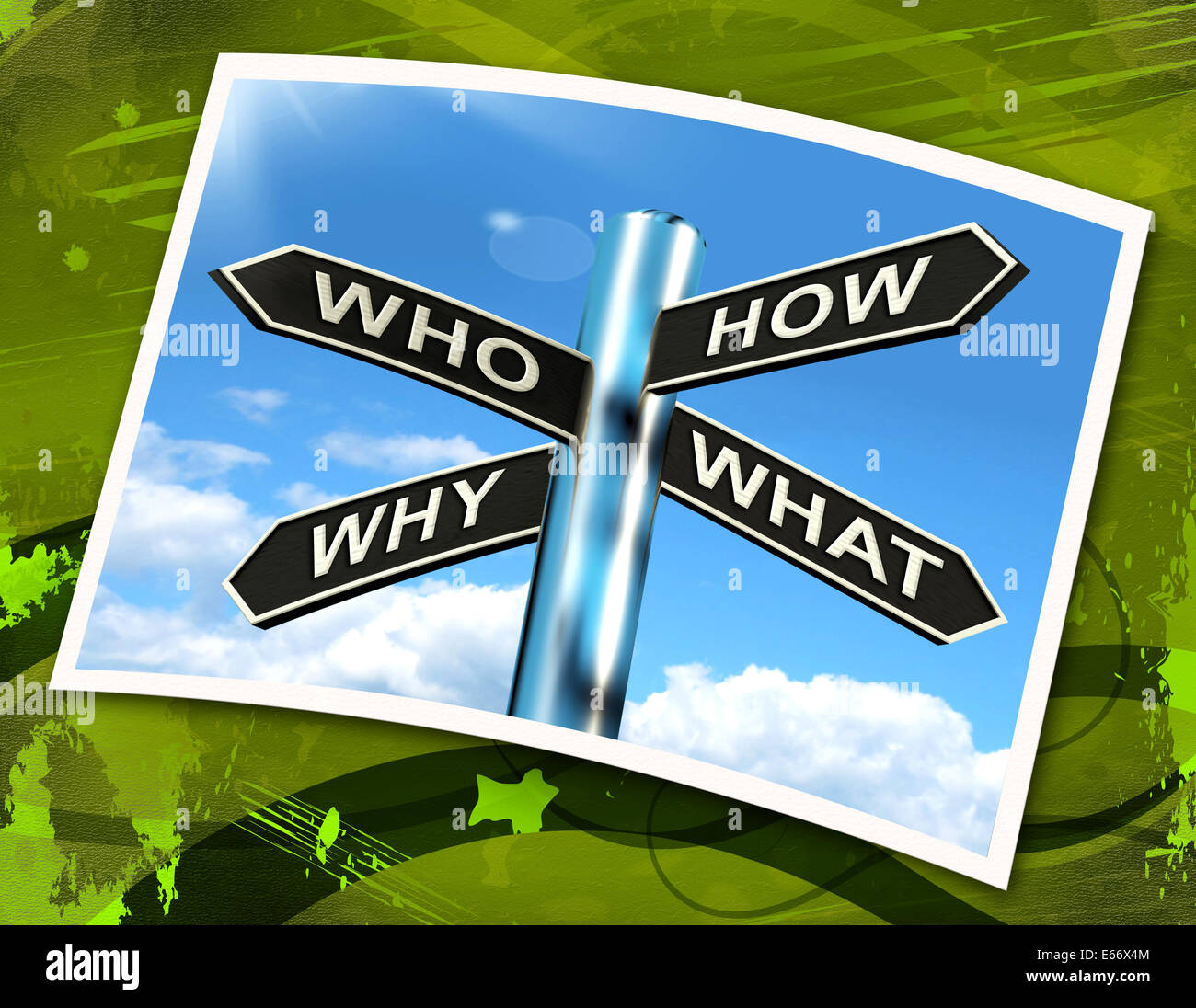 Who How Why What Questions Sign Meaning Researching And Investigating ...