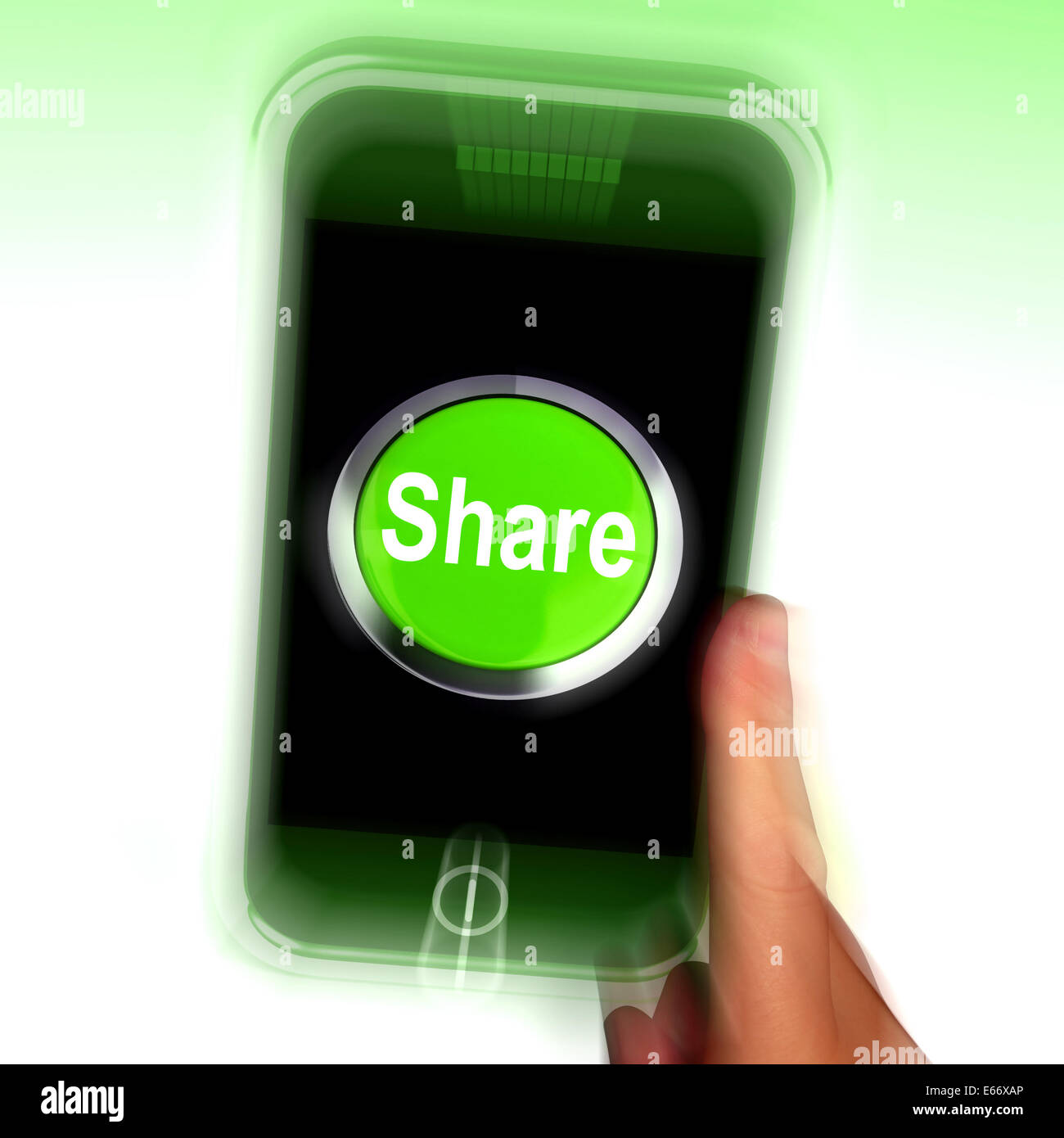Share Mobile Meaning Online Sharing And Community Stock Photo - Alamy