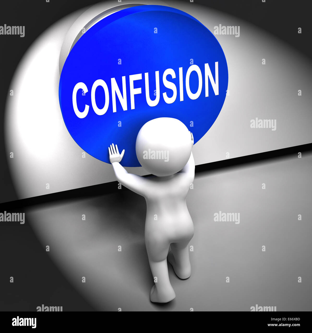 Confusion Pressed Meaning Puzzled Bewildered And Perplexed Stock Photo ...