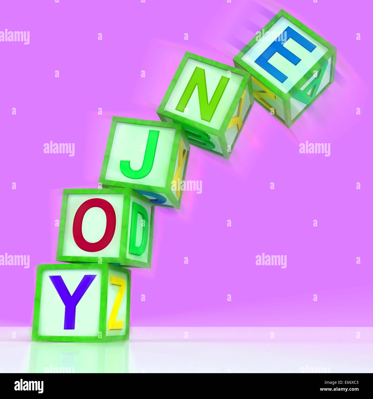 Enjoy Letters Meaning Recreation Play Or Fun Stock Photo - Alamy