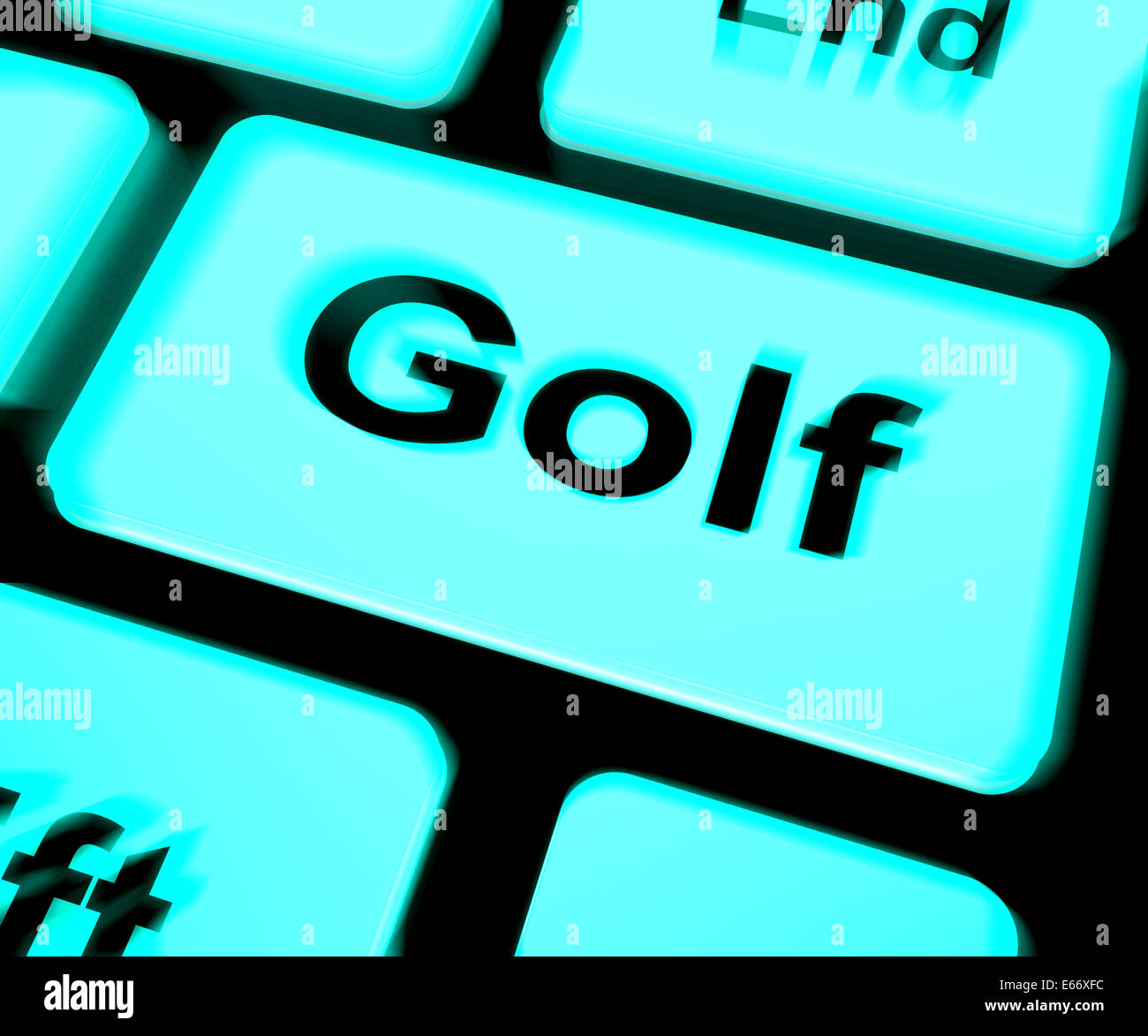 Golf Keyboard Meaning Golfer Club Or Golfing Stock Photo - Alamy