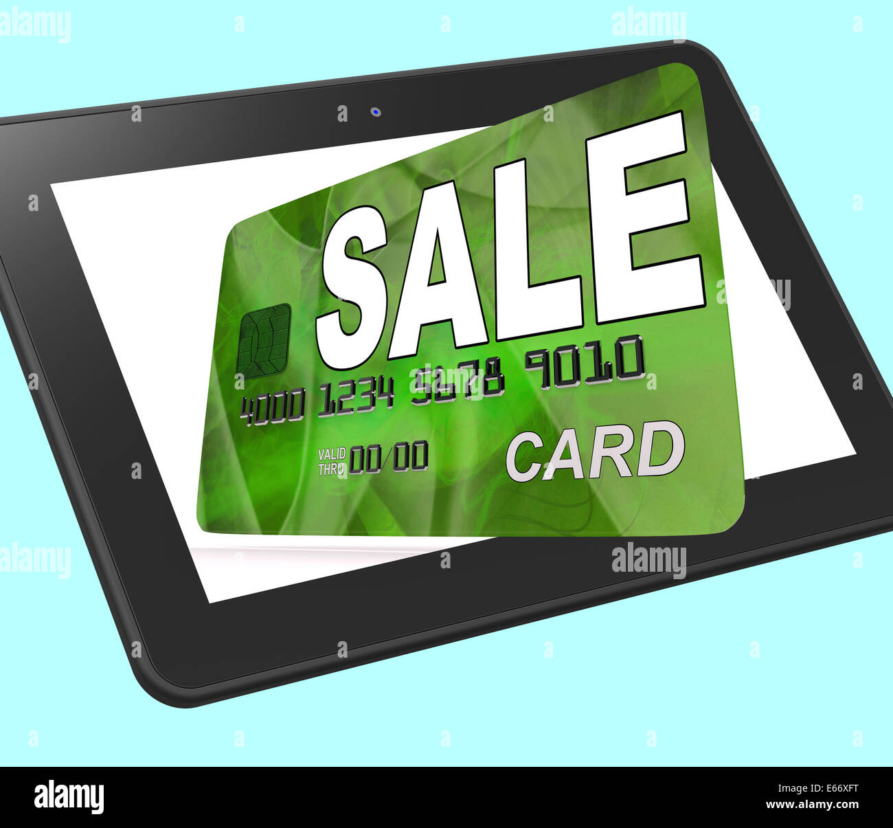 Sale Bank Card Calculated Showing Retail Bargains And Discounts Stock ...