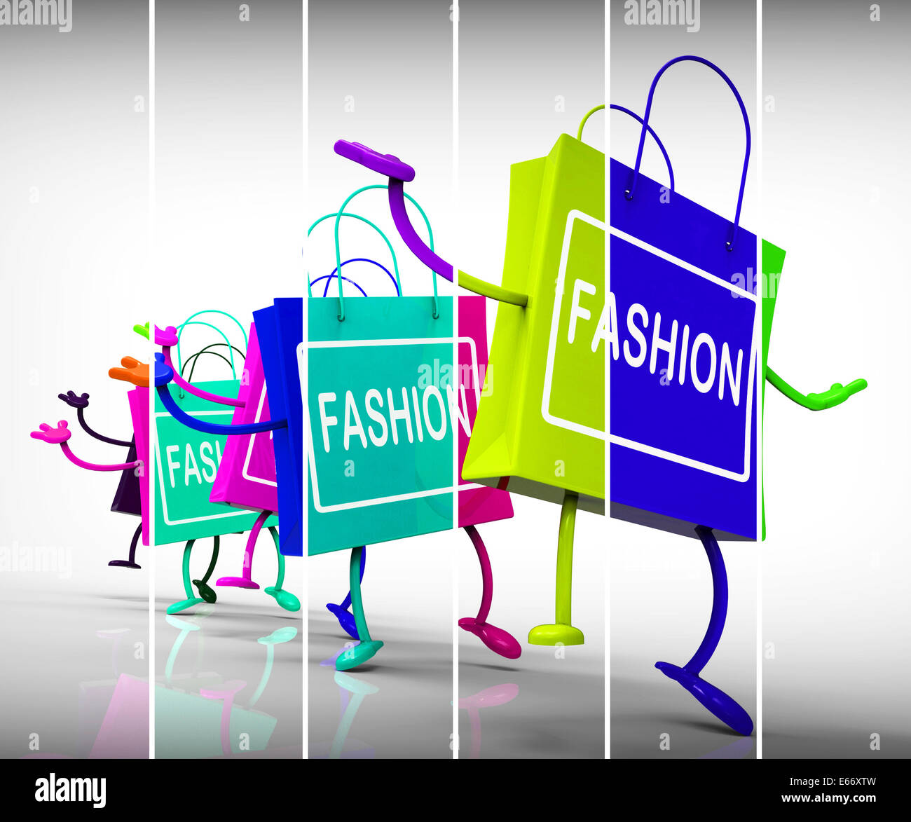 Fashions Shopping Bags Representing Trends, Shopping, and Designs Stock ...