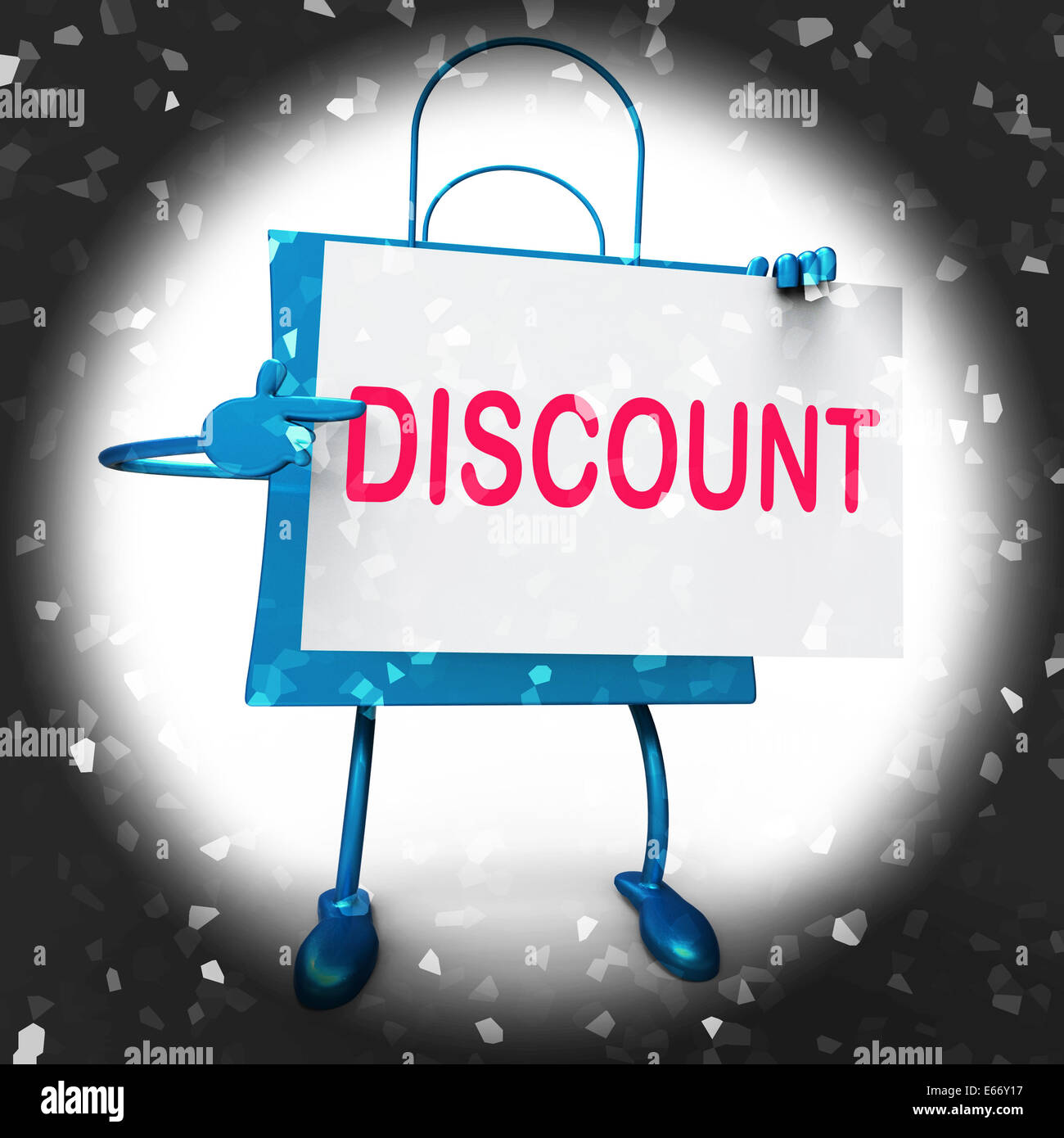 Discount Shopping Bag Showing Markdown Products and Bargains Stock ...
