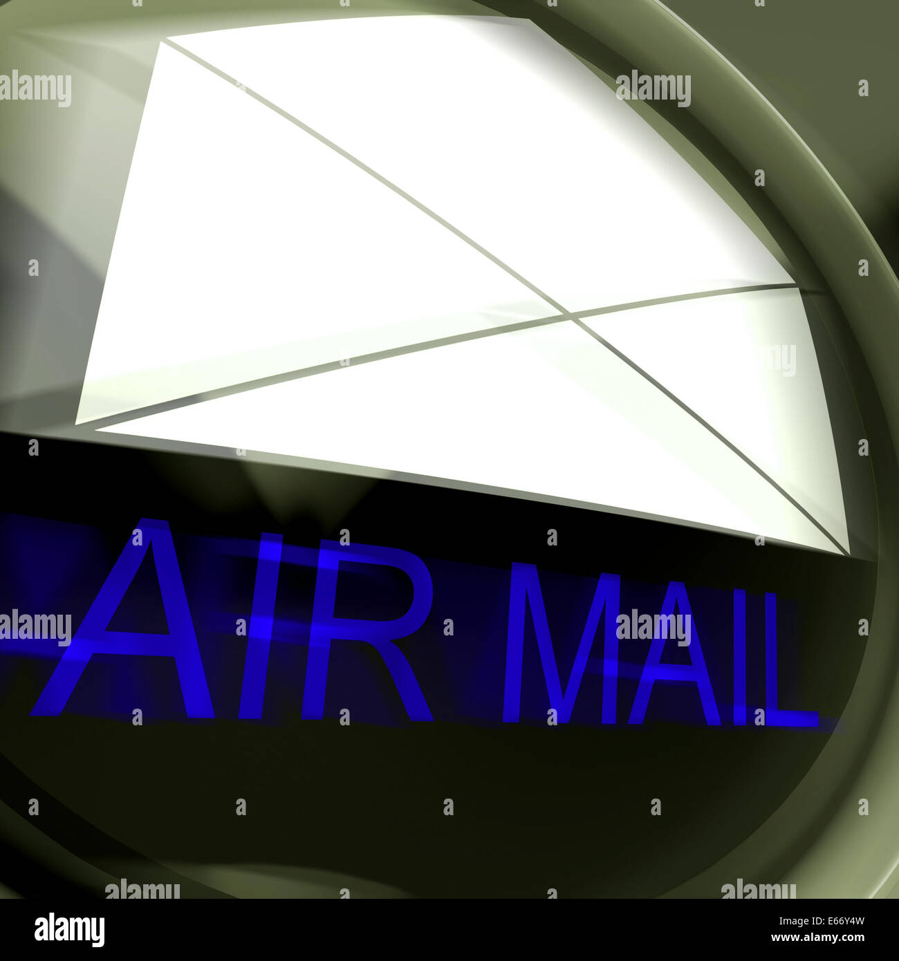 Air Mail Postage Showing International Delivery By Airplane Stock Photo ...