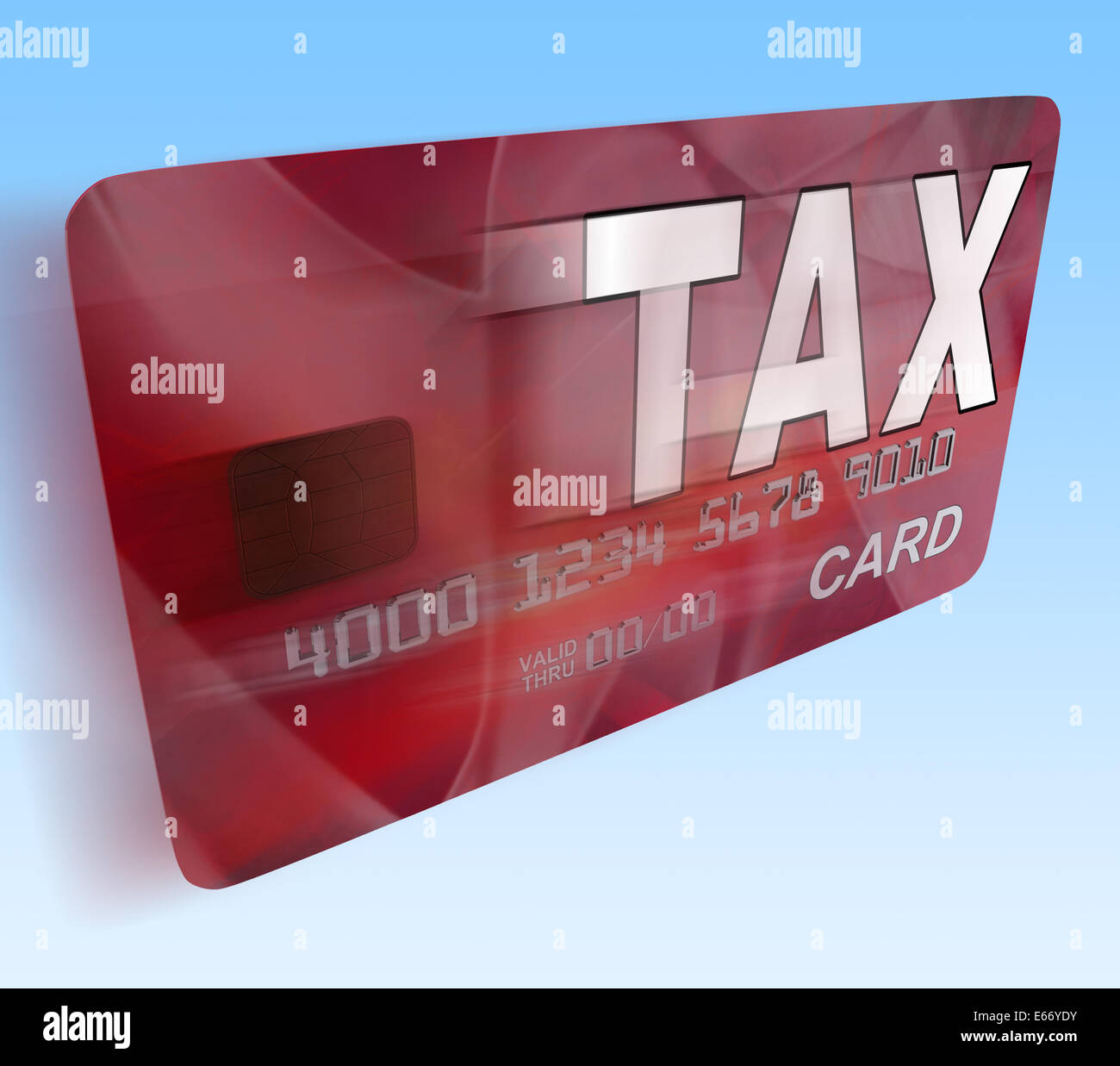 Tax On Credit Debit Card Flying Showing Taxes Return IRS Stock Photo ...