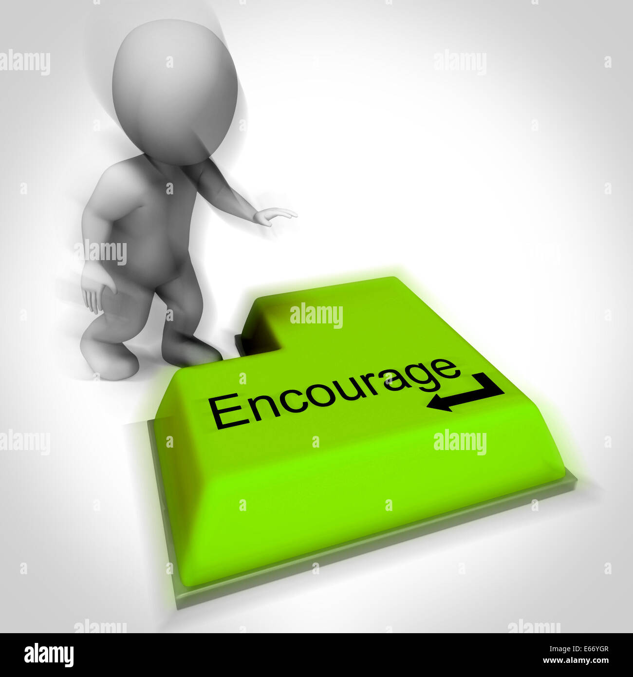 Encourage Keyboard Showing Inspiring Motivation And Reassurance Stock ...