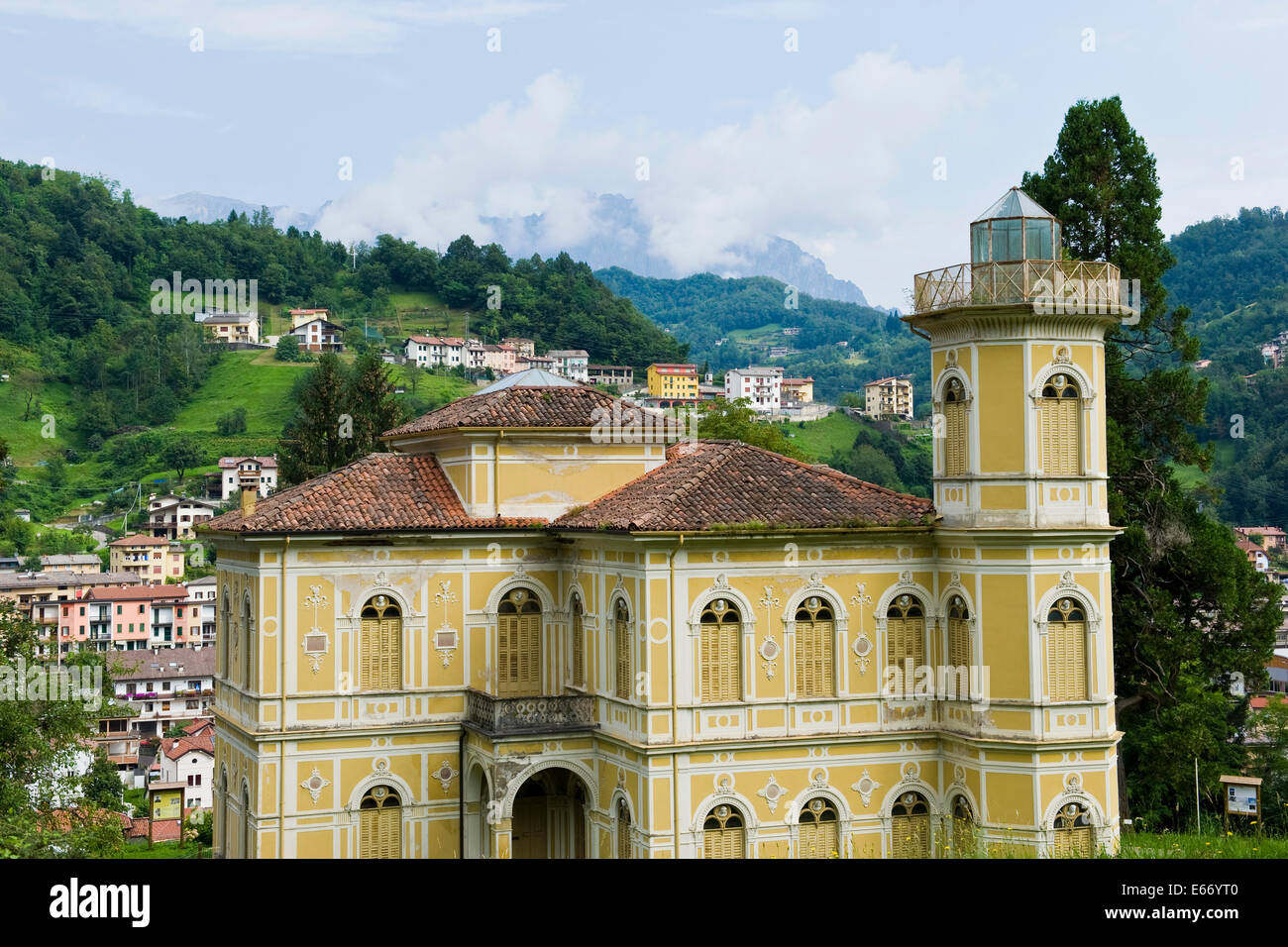 Italy, Veneto, Recoaro Terme, thermae, Villa Tonello Stock Photo - Alamy