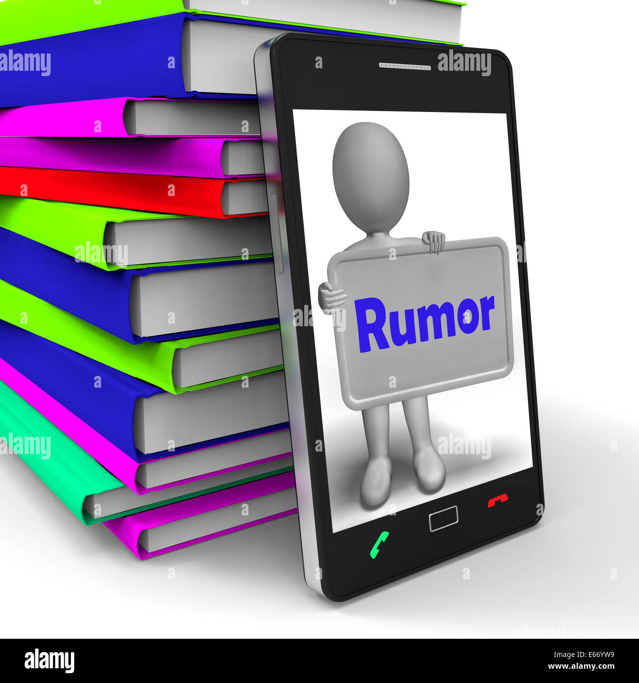 Rumor Phone Meaning Spreading False Information And Gossip Stock Photo ...