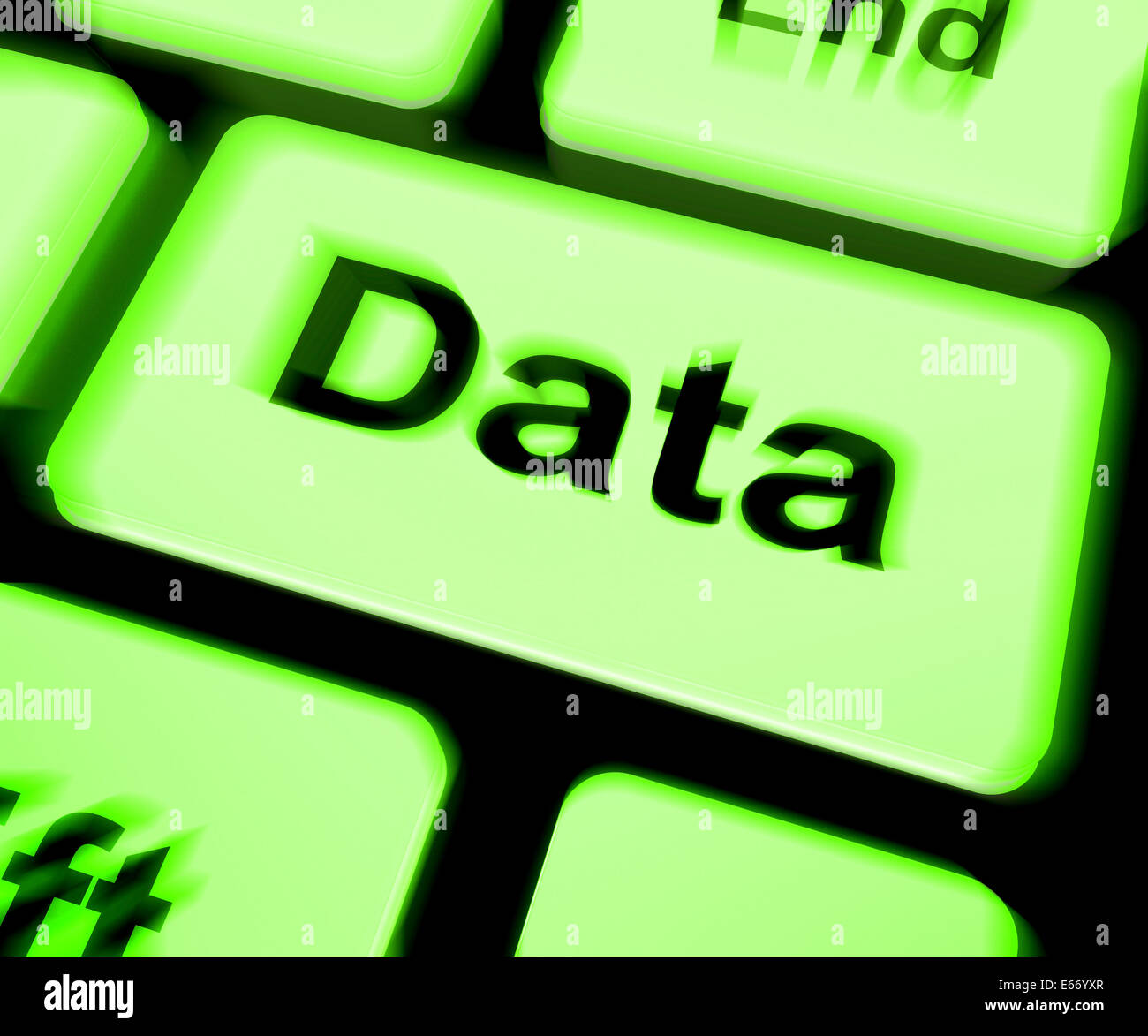 Data Keyboard Showing Facts Information Knowledge Stock Photo - Alamy