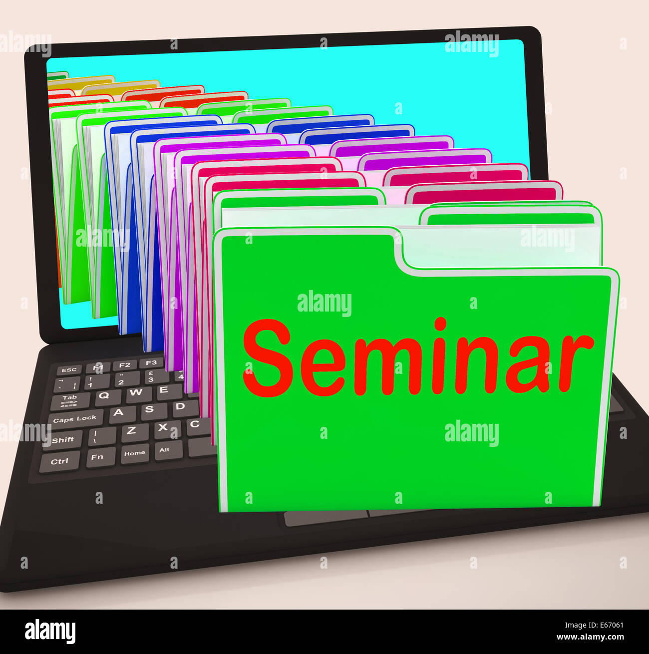 Seminar Folders Showing Convention Presentation Or Meeting Stock Photo ...