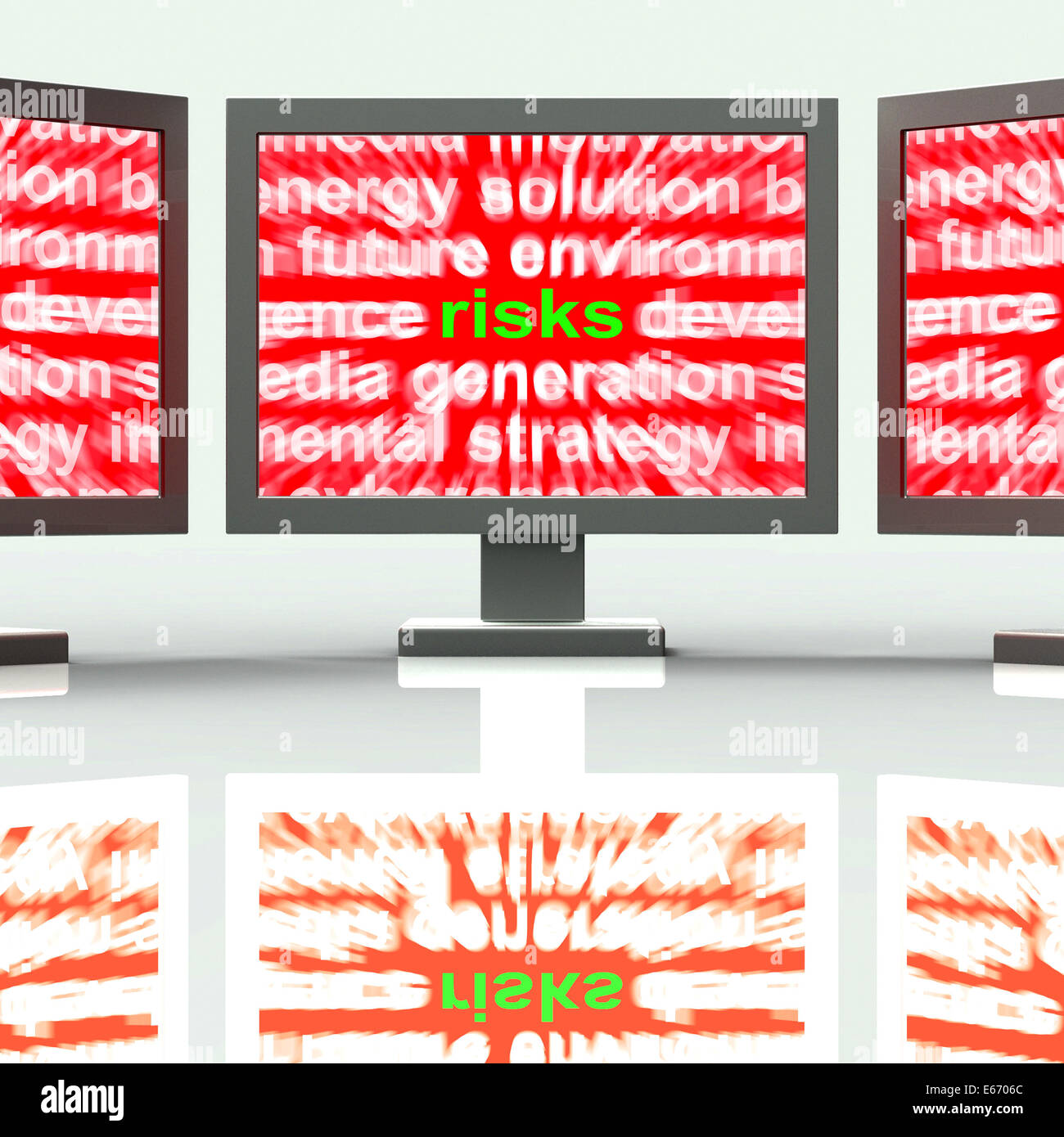 Risks Laptops Showing Investment Profit And Loss Stock Photo - Alamy
