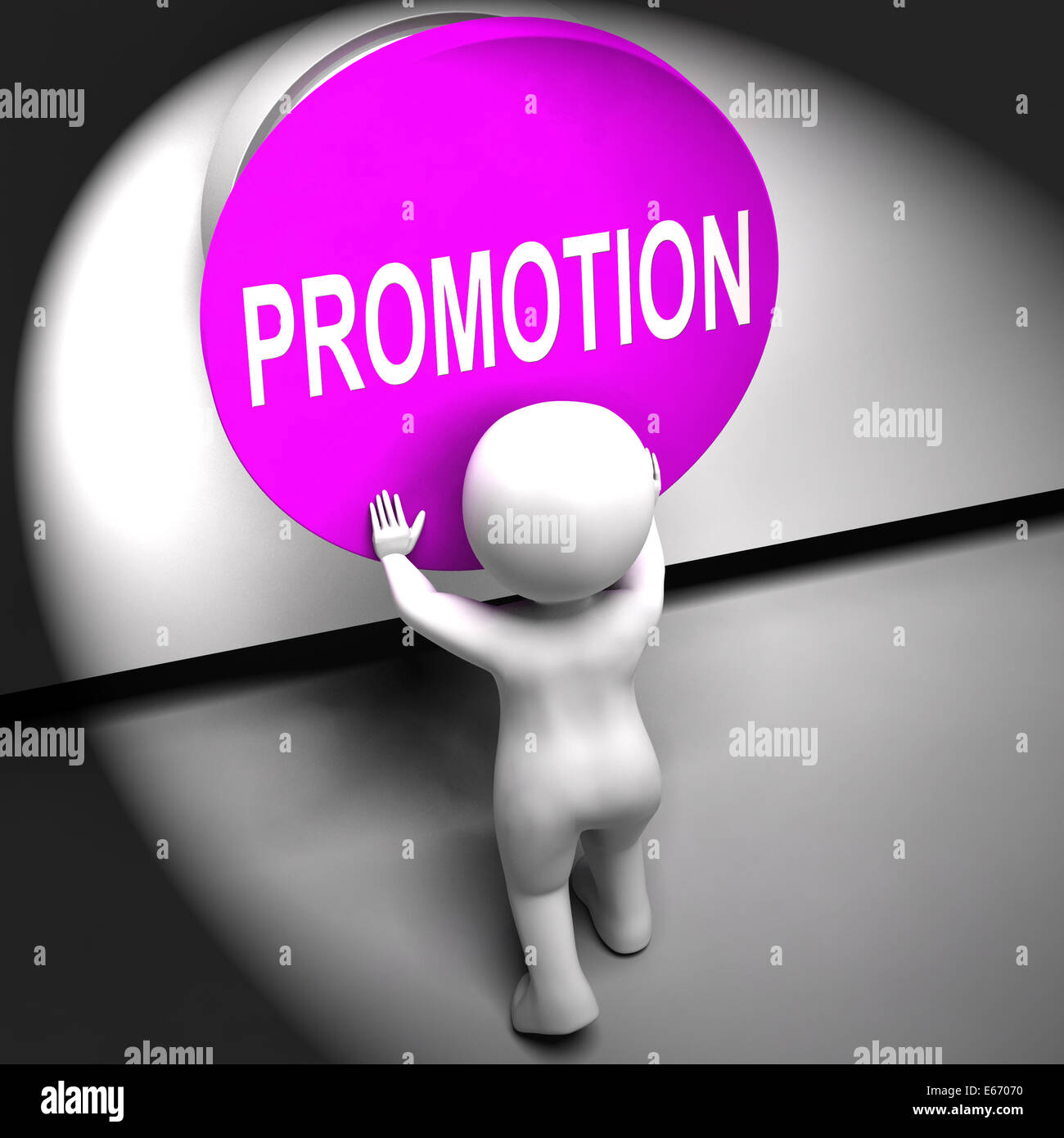 Promotion Pressed Showing New And Higher Role Stock Photo - Alamy