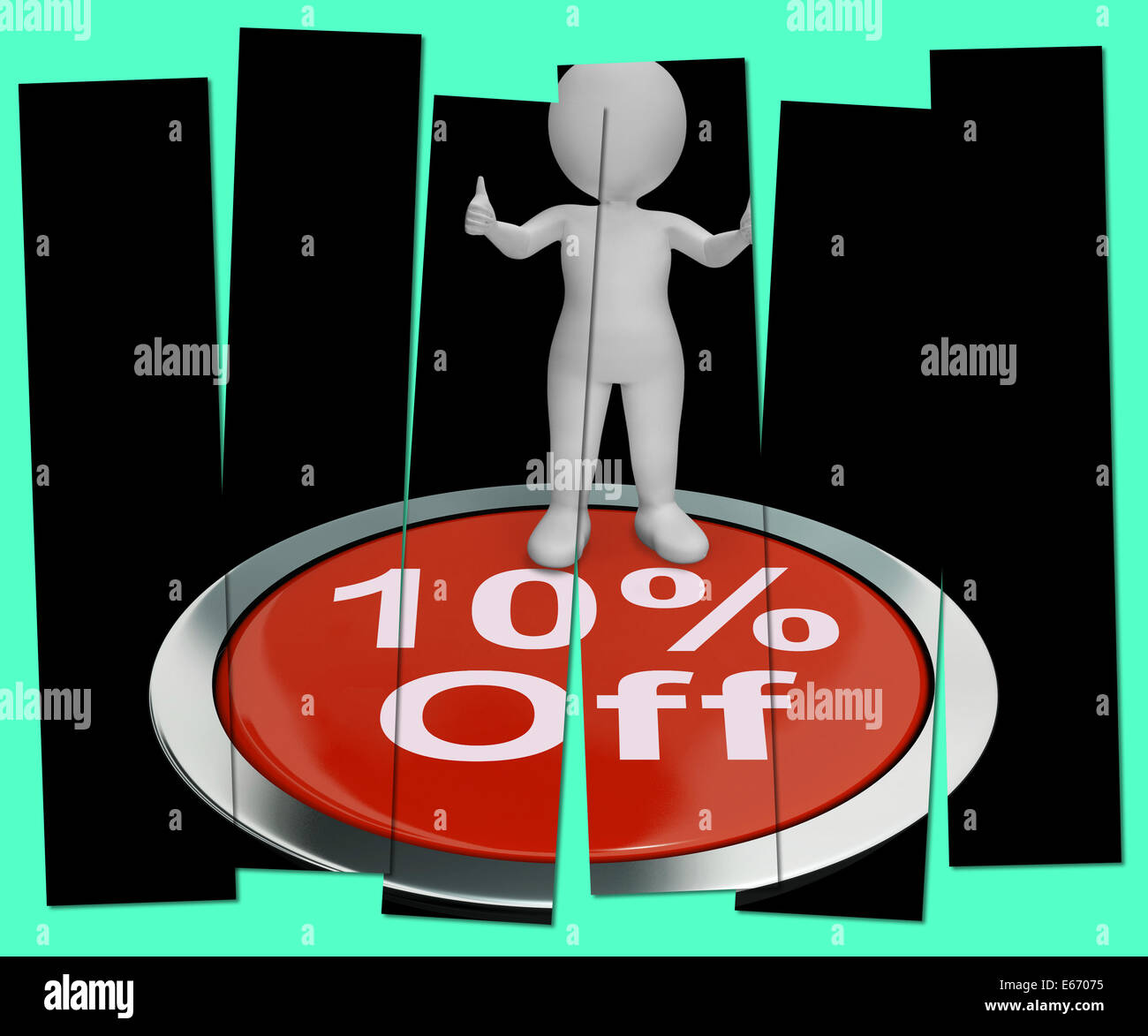 Ten Percent Off Pressed Showing 10 Off Product Stock Photo - Alamy