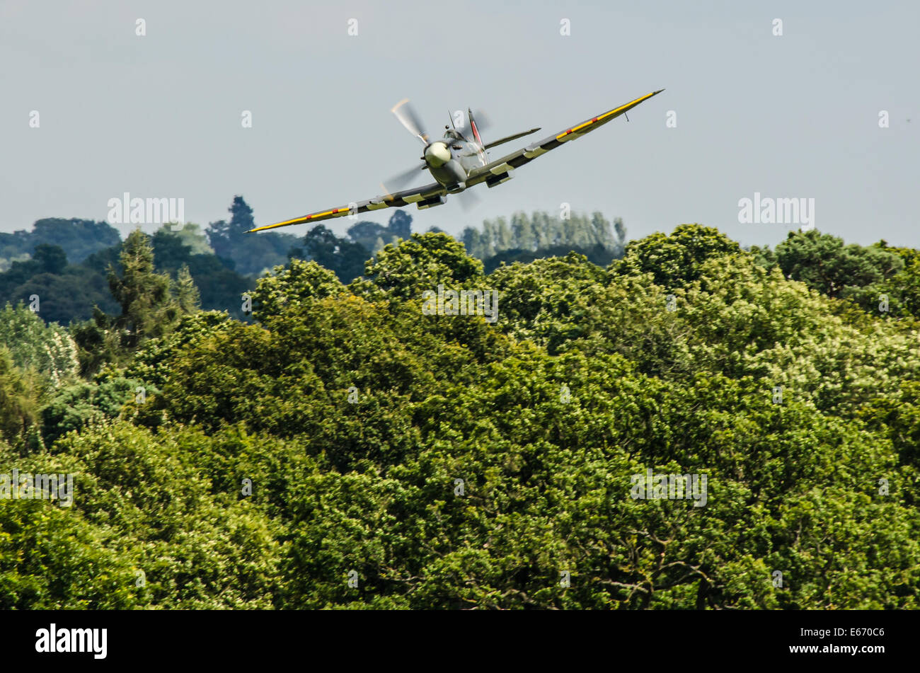 A Spitfire displaying during the UK round of the Red Bull Air Race ...