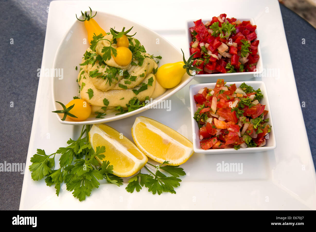 Hummus, one of the traditional Arab dishes Stock Photo - Alamy