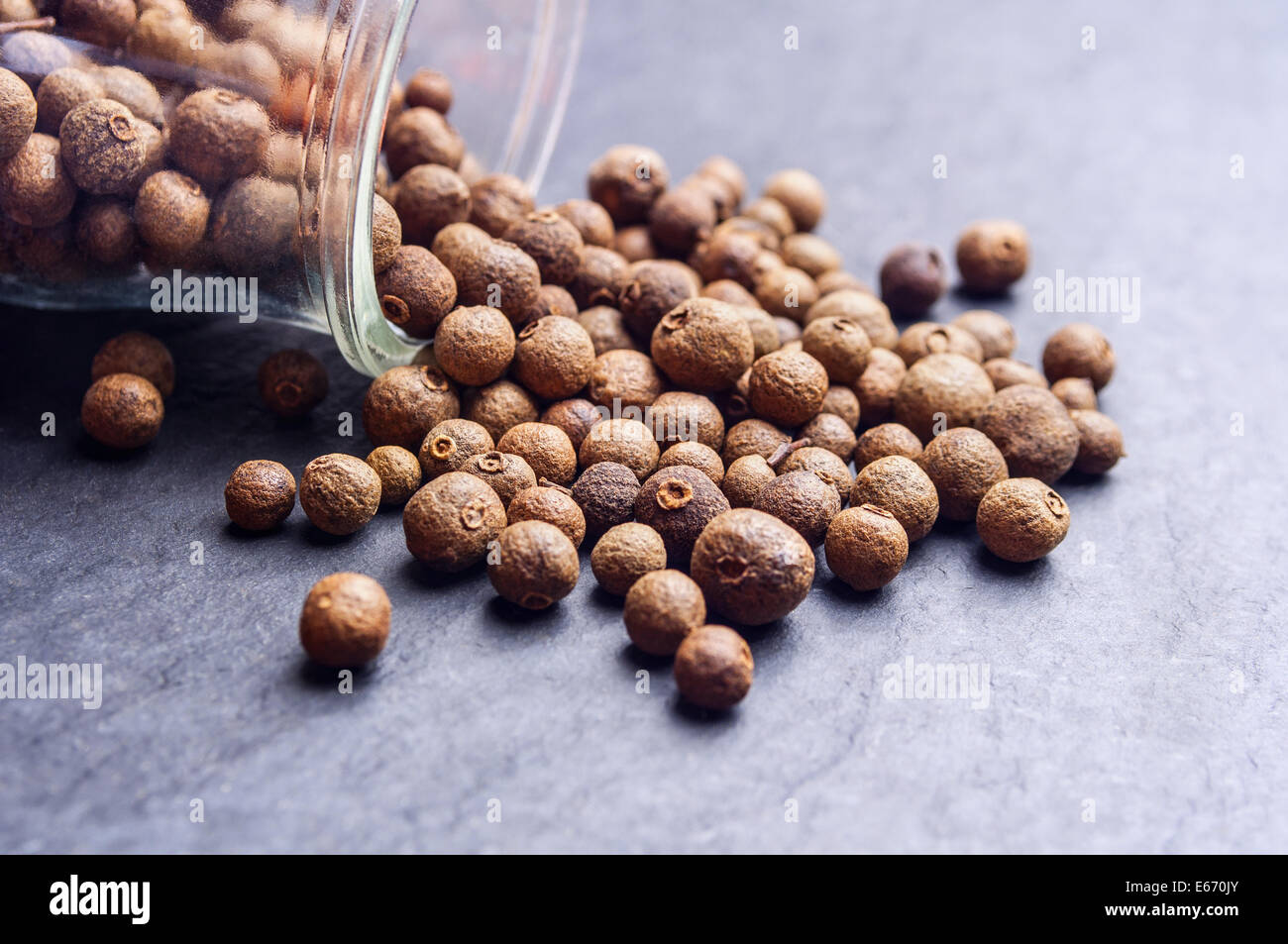 Allspice (jamaica pepper) berries texture, background full frame. Used ...