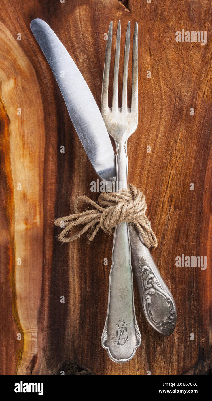 Antique knife fork setting hi-res stock photography and images - Alamy