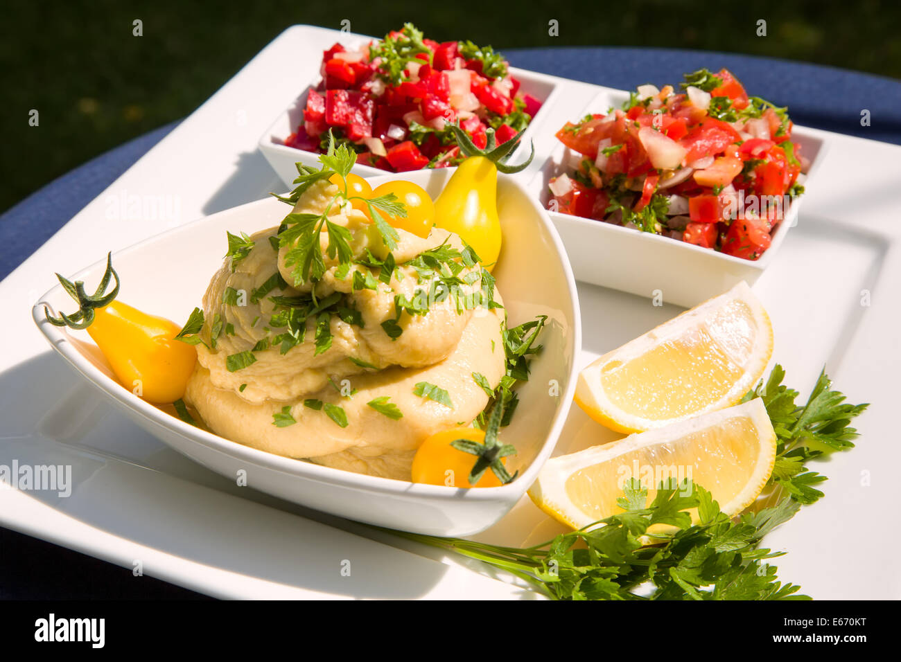 Hummus, one of the traditional Arab dishes Stock Photo - Alamy